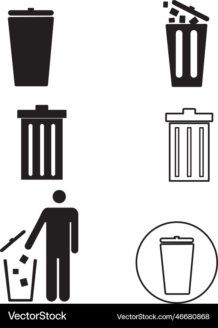 Dustbin logo free (46680868) – Royalty-Free Vector | VectorStock