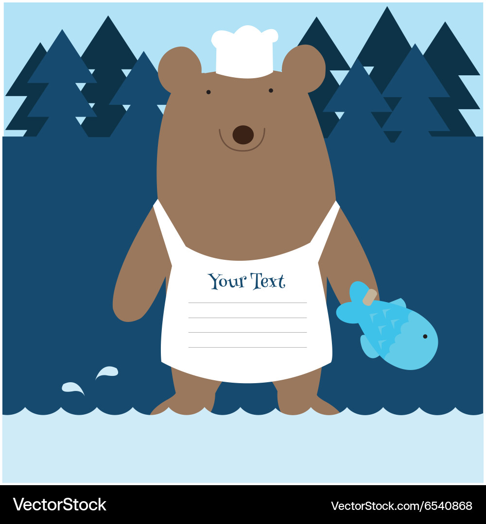Fishing bear Royalty Free Vector Image - VectorStock