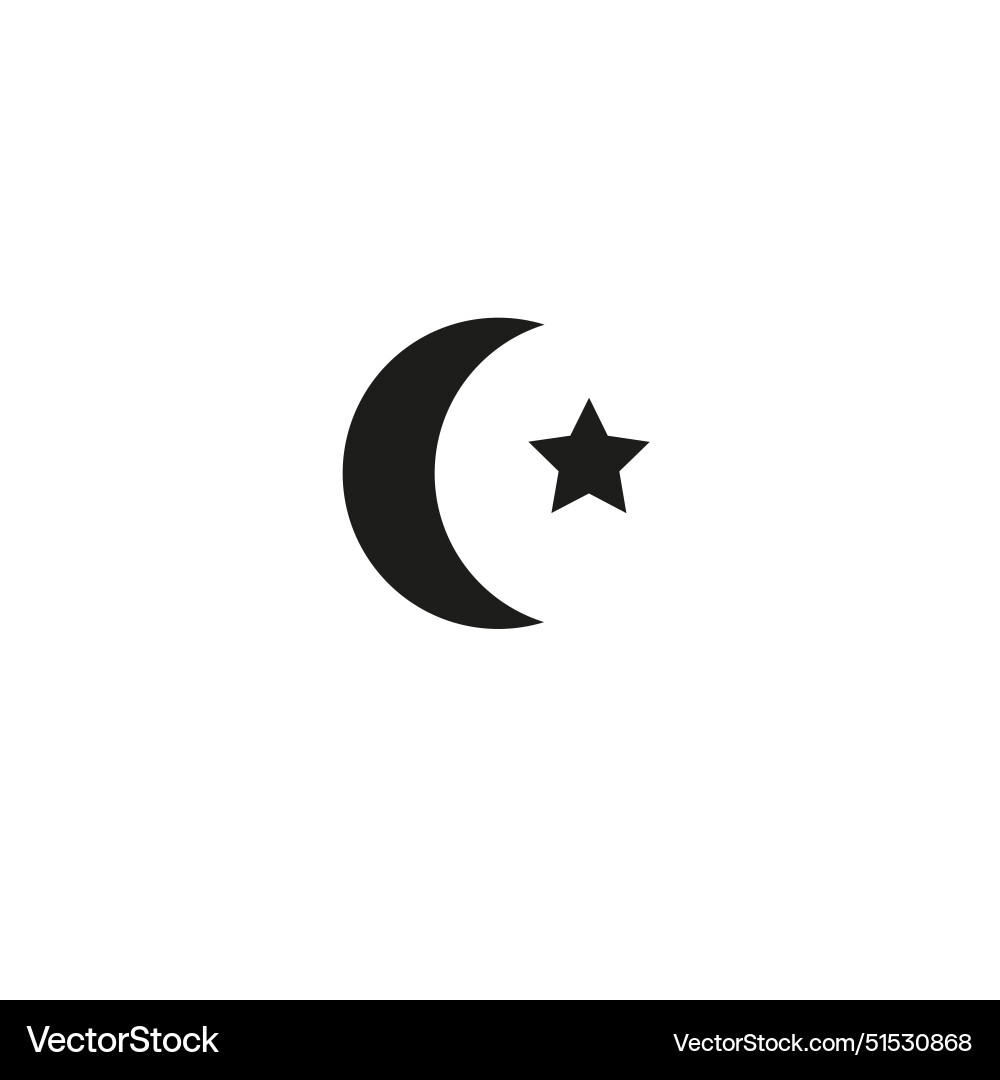 Moon icon in trendy flat style isolated on grey Vector Image