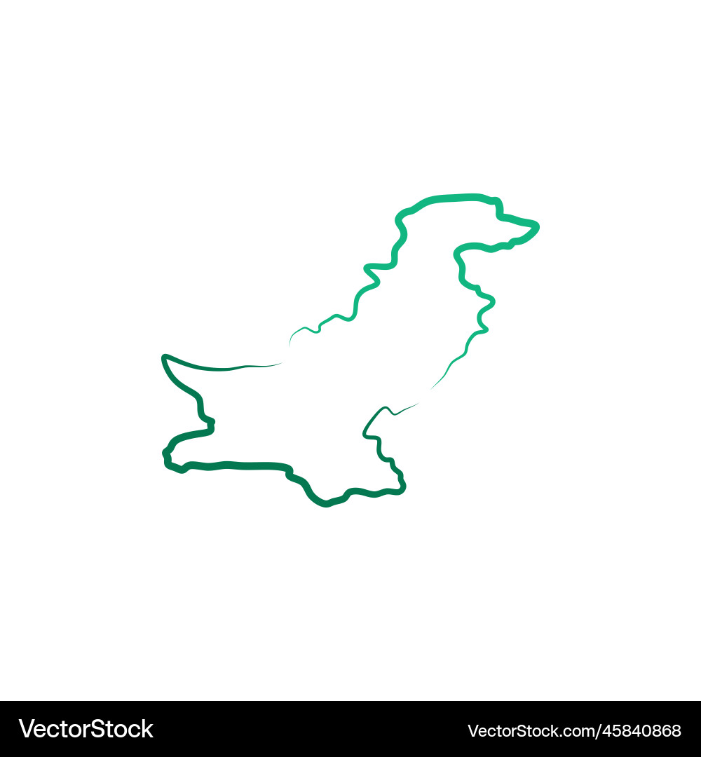 Pakistan map logo icon Royalty Free Vector Image