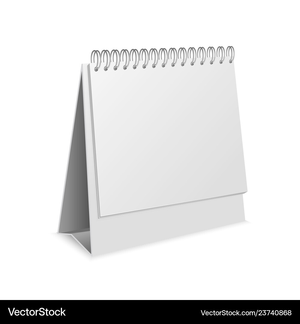 Realistic 3D Paper Calendar Royalty Free Vector Image