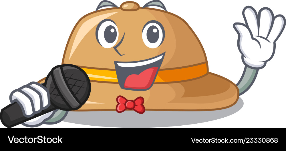 Singing Cork Character Royalty Free Vector Image