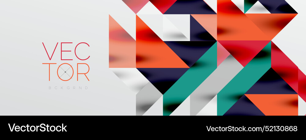 Tech minimal overlapping triangle shapes elements Vector Image