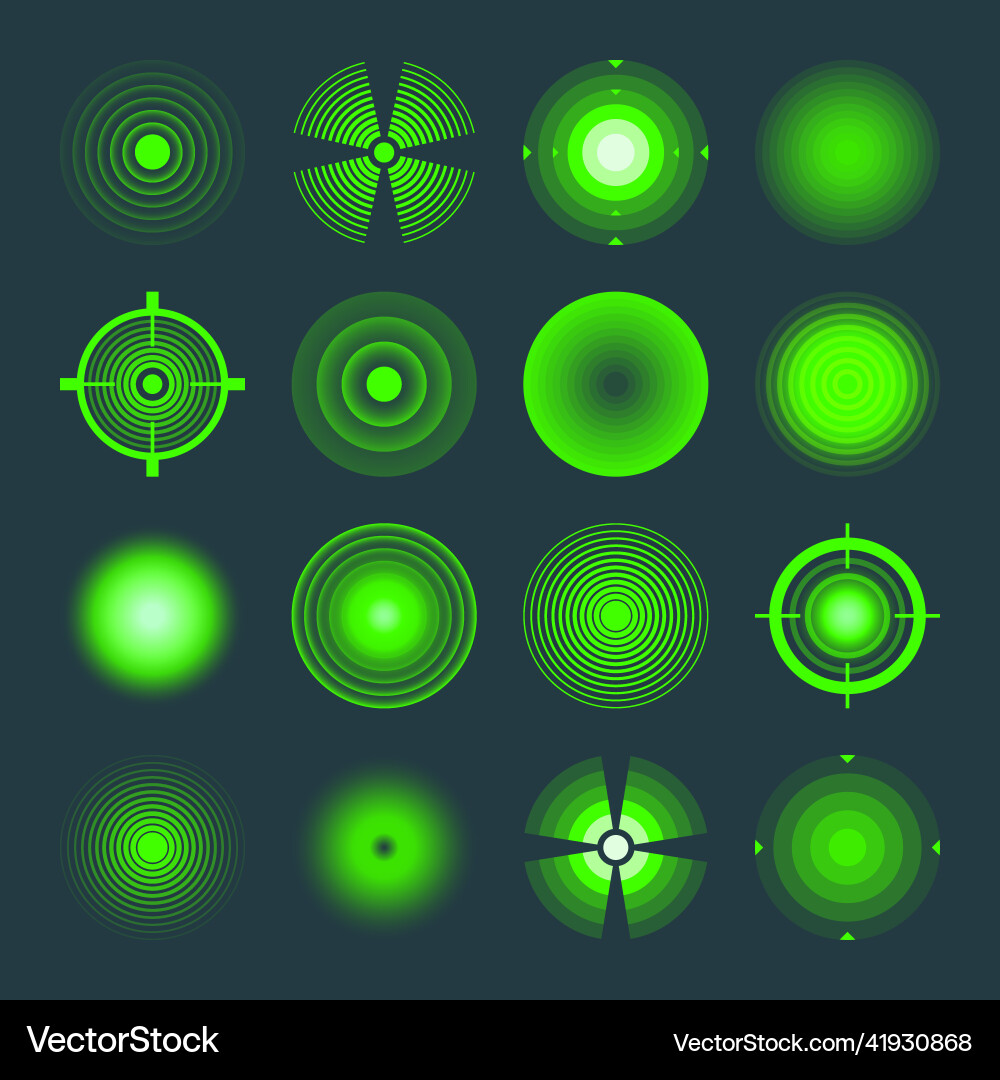 Thermal night vision scope crosshair gun sight Vector Image