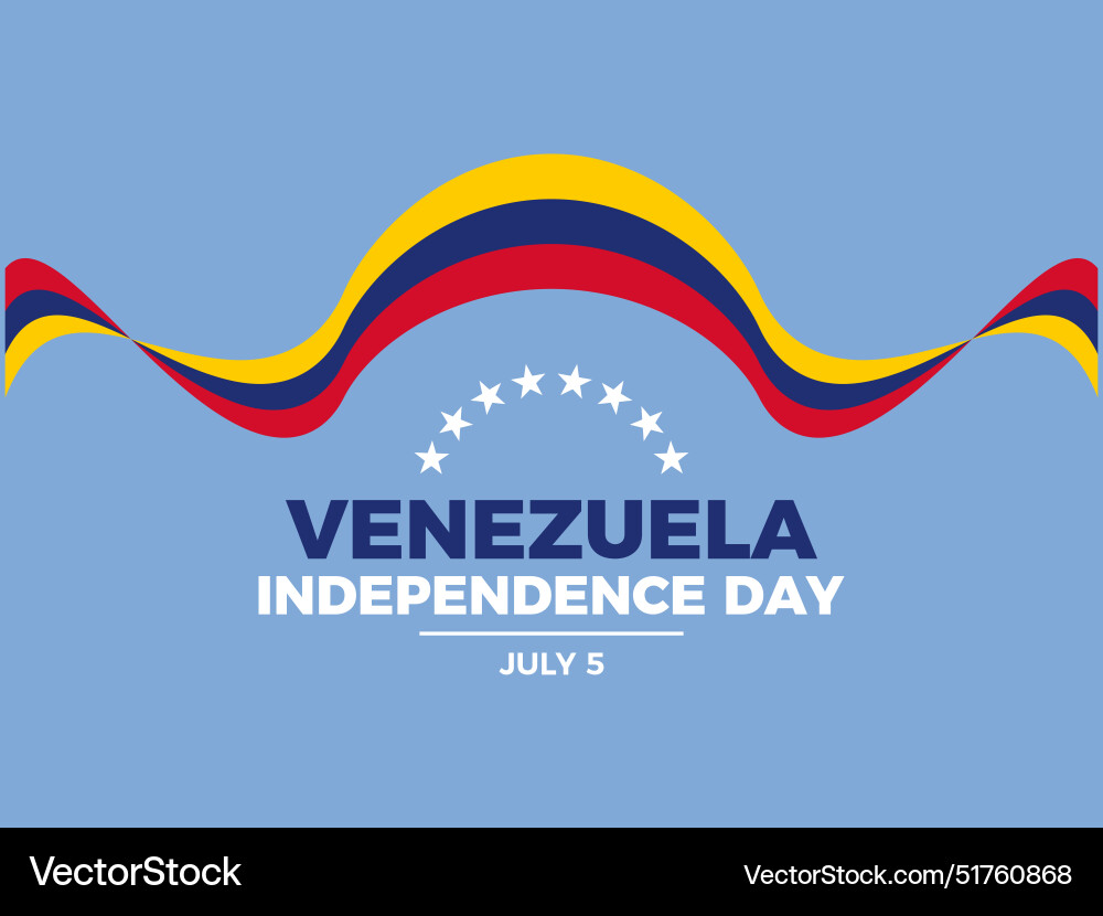 Venezuela independence day poster Royalty Free Vector Image
