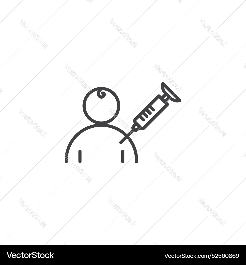 Baby vaccination icon set on white background Vector Image