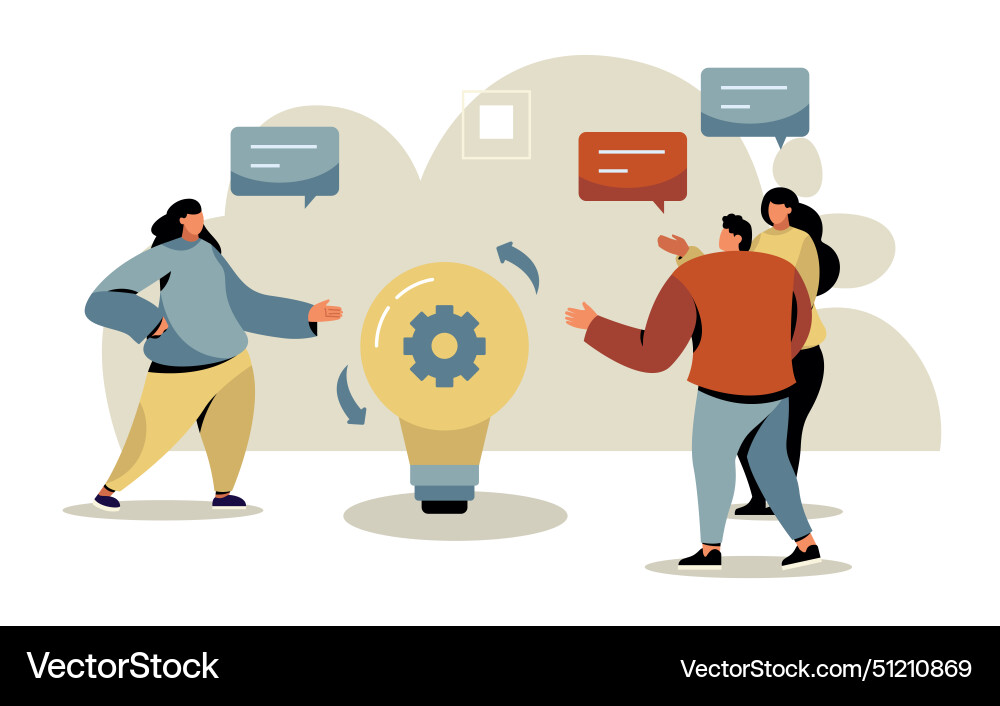 Business people team generating new ideas Vector Image