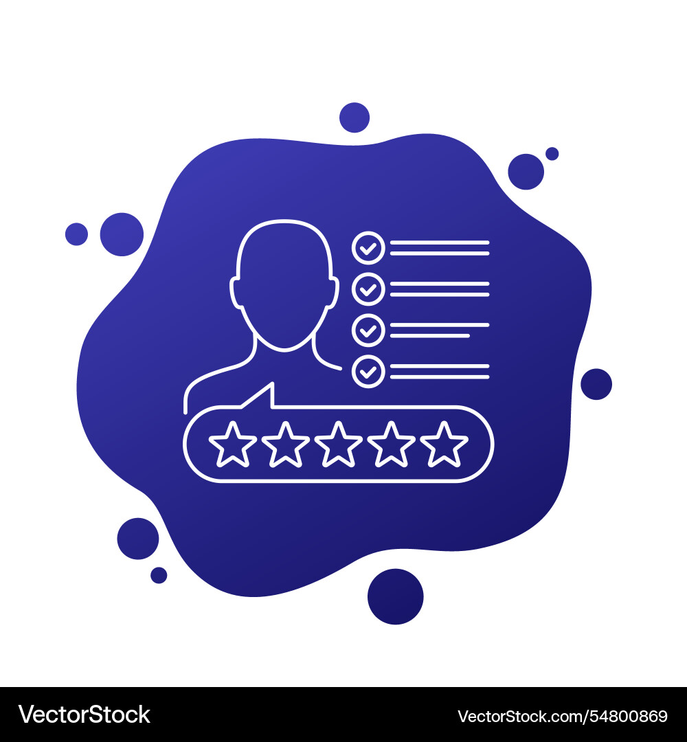 Employee Performance Review Icon Royalty Free Vector Image