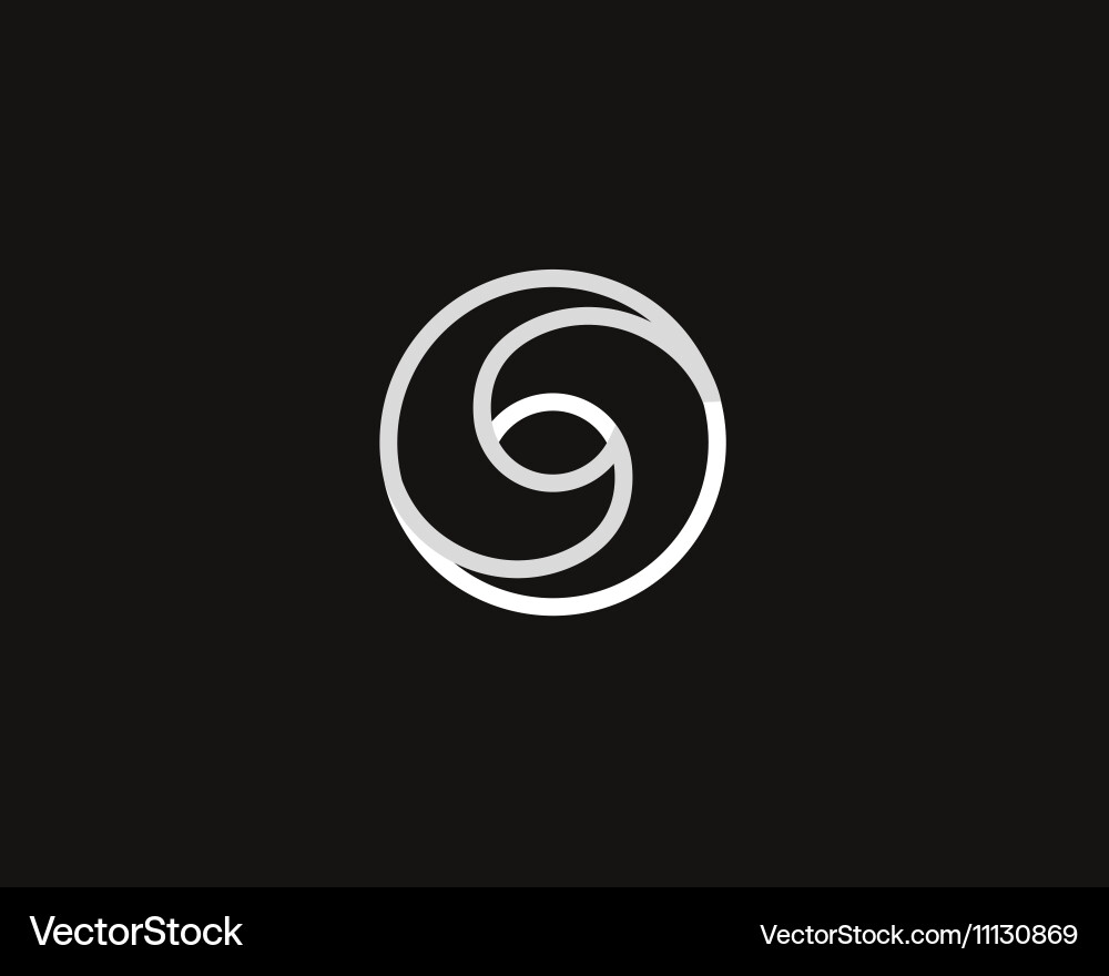 Eye swirl spiral infinity logo symbol design Vector Image