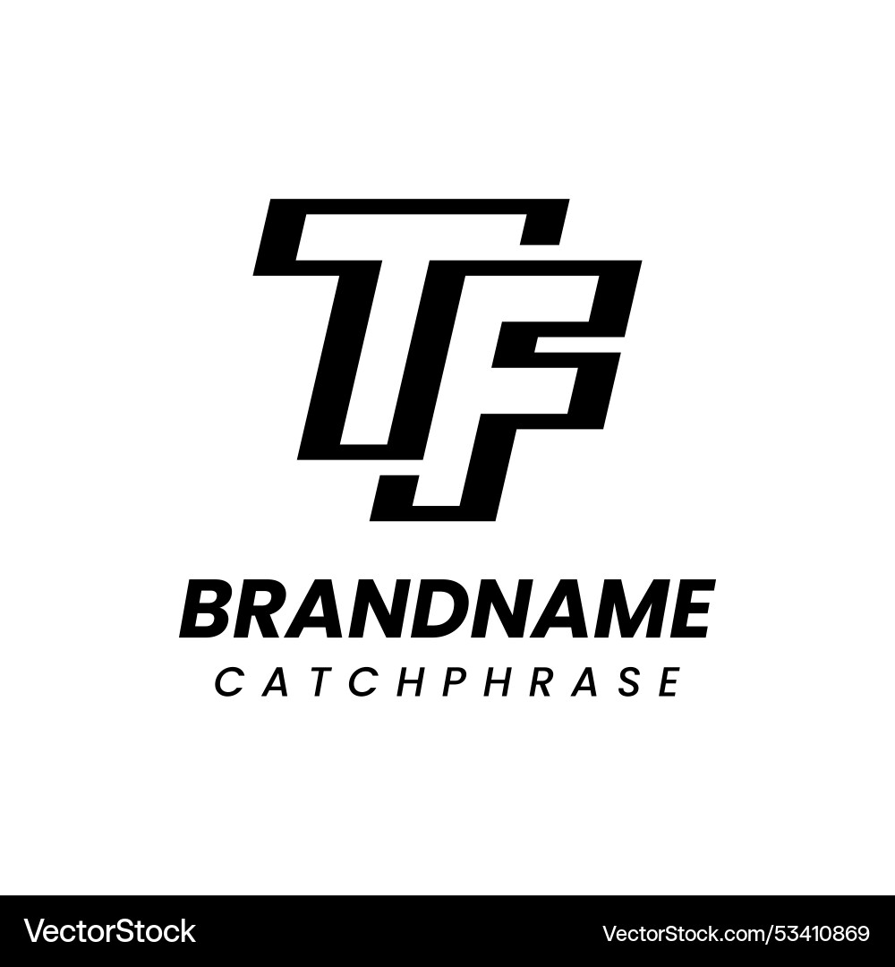 Letters tf monogram logo suitable for any Vector Image