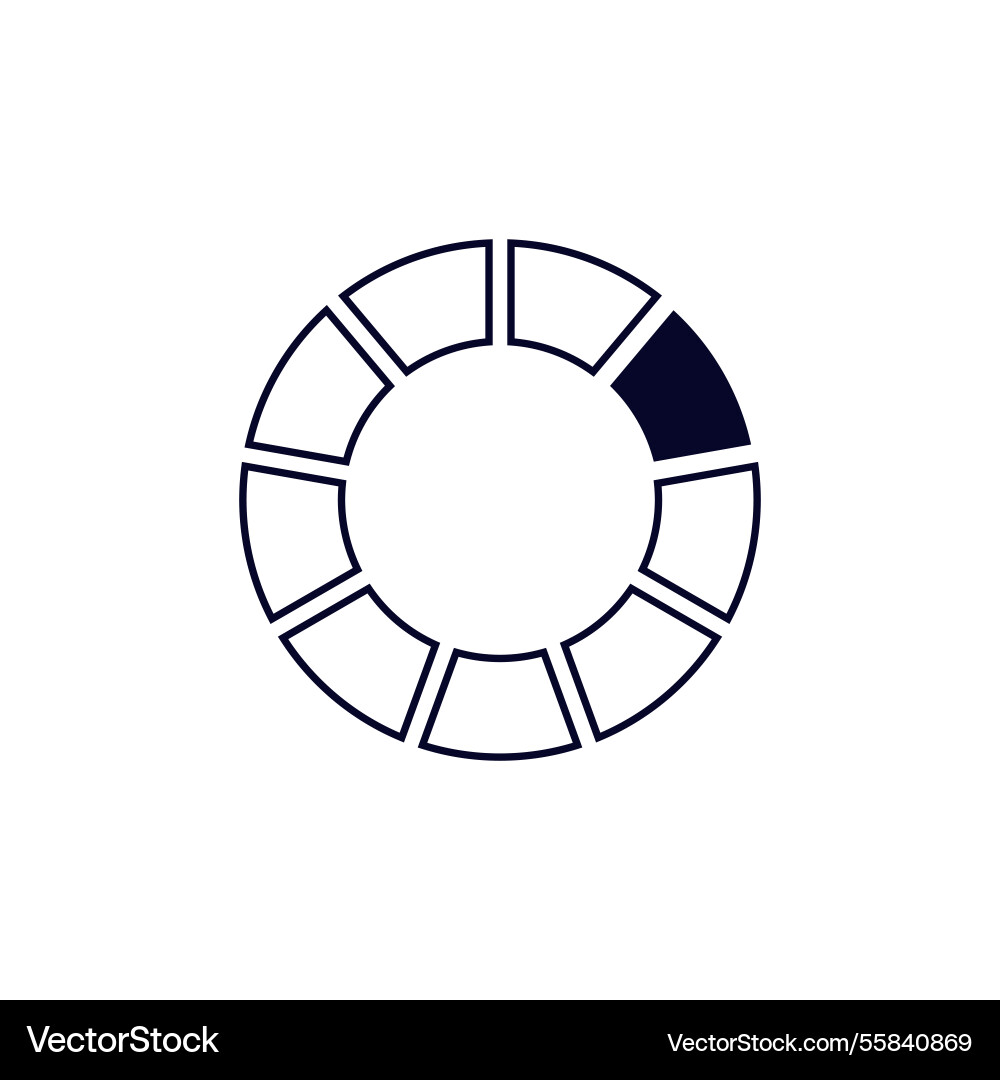 Simple black and white loading icon Royalty Free Vector