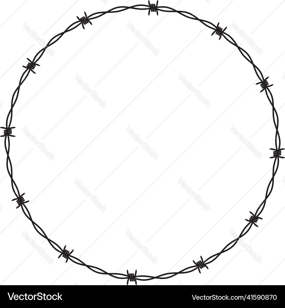 Barbed Wire Border Frame Royalty Free Vector Image