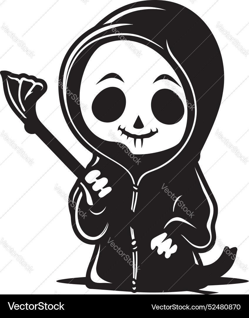 Bitty bane whimsical grim logo design lovable Vector Image