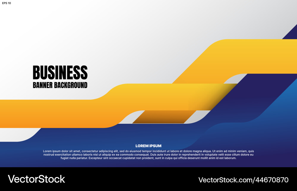 Business corporate banner background with yellow Vector Image