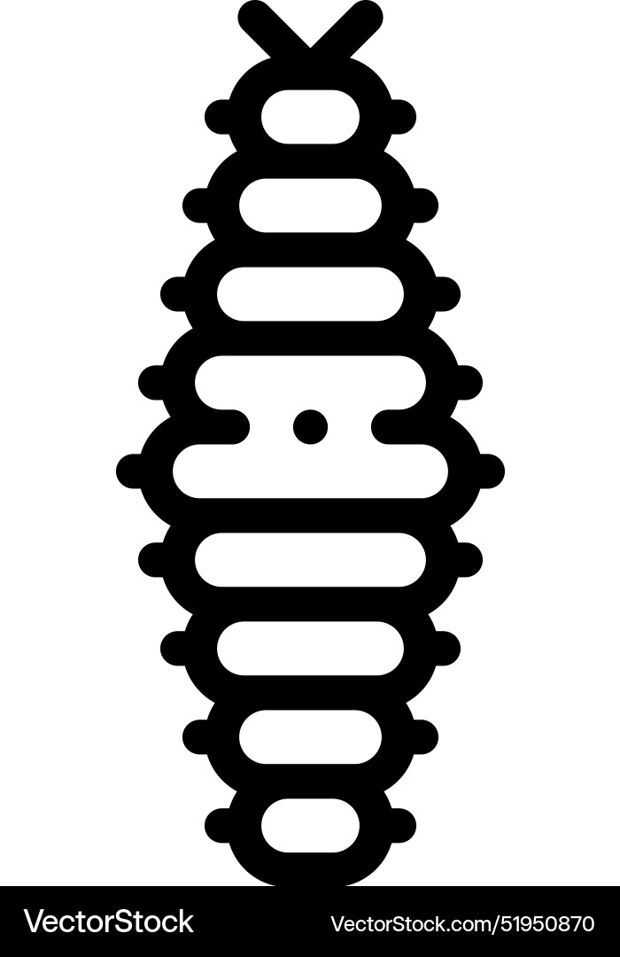 Caterpillar icon thin linear style design Vector Image
