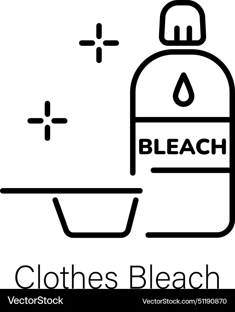 Clothes bleach Royalty Free Vector Image - VectorStock