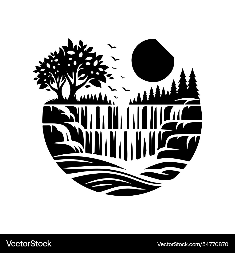 Outline Waterfall Vector Images (over 2,300)