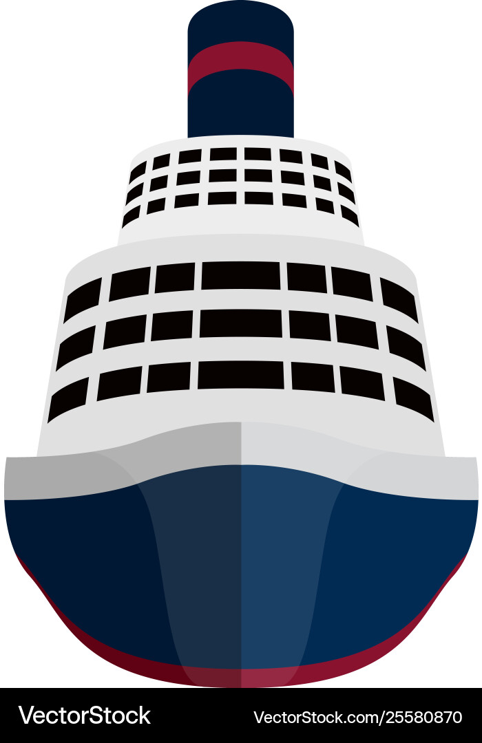 Cruise Ship Front View Royalty Free Vector Image