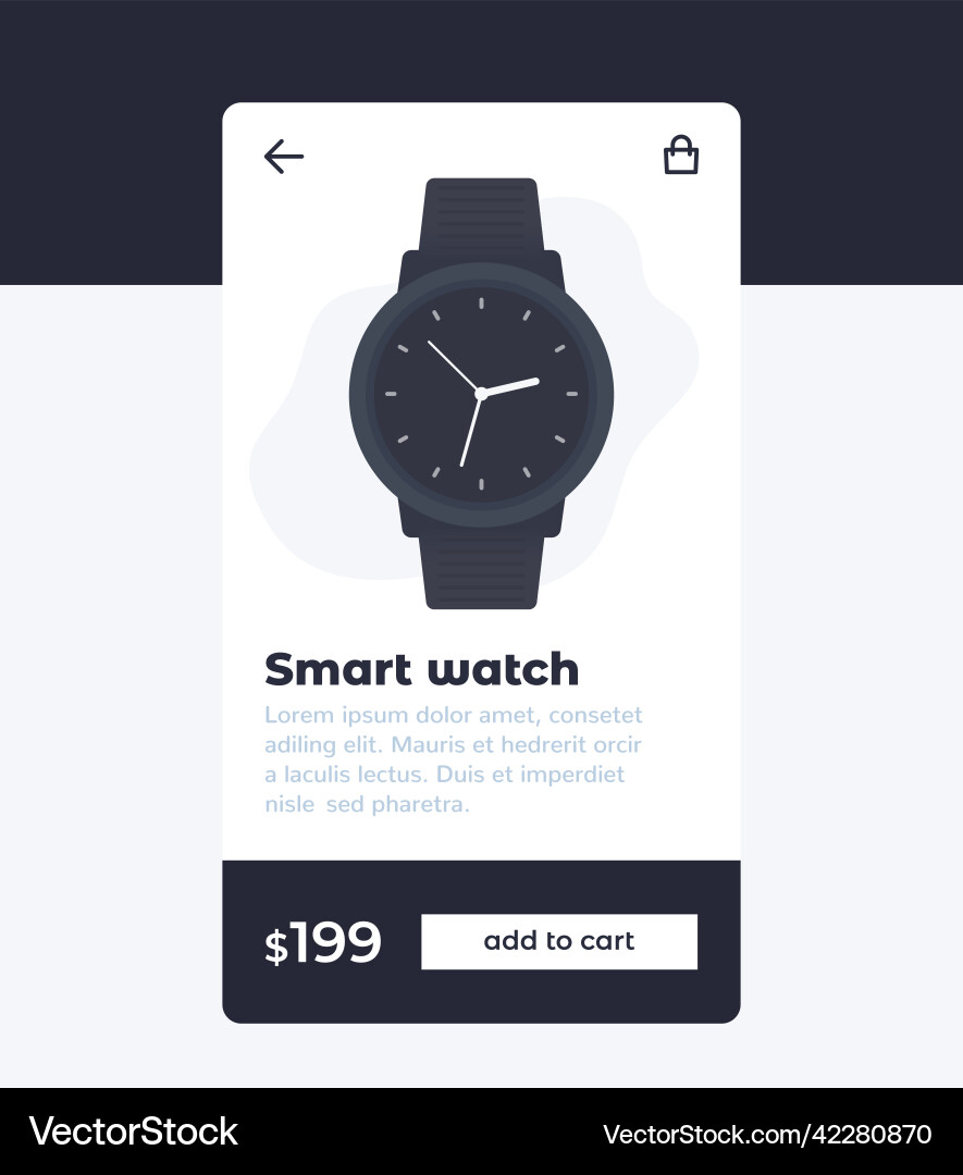 E-commerce and shopping mobile app design Vector Image