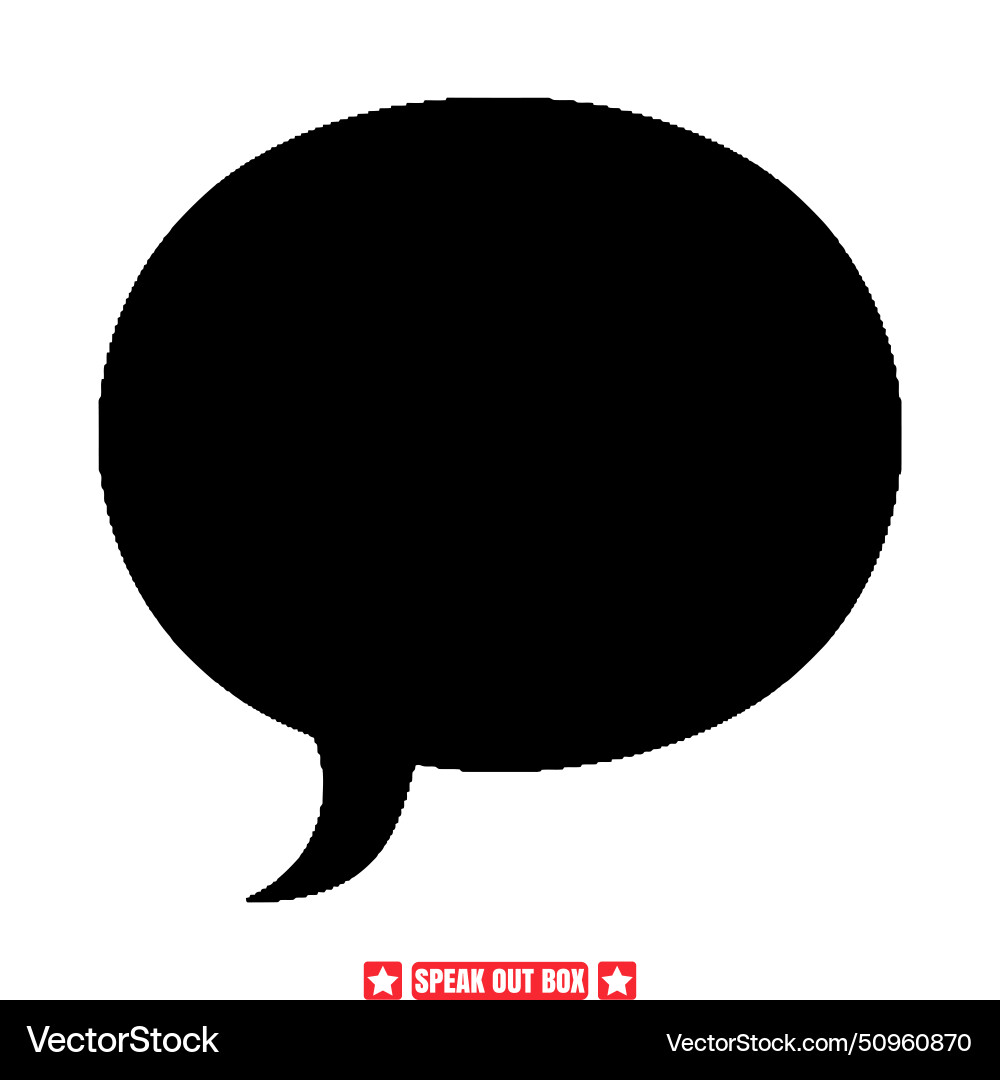 Engage in conversation speak out box graphics Vector Image