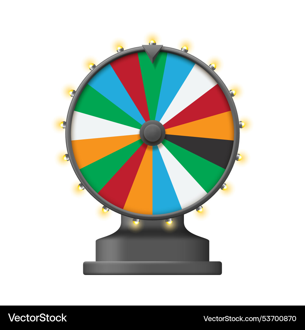 Fortune wheel game with colors and lights Vector Image