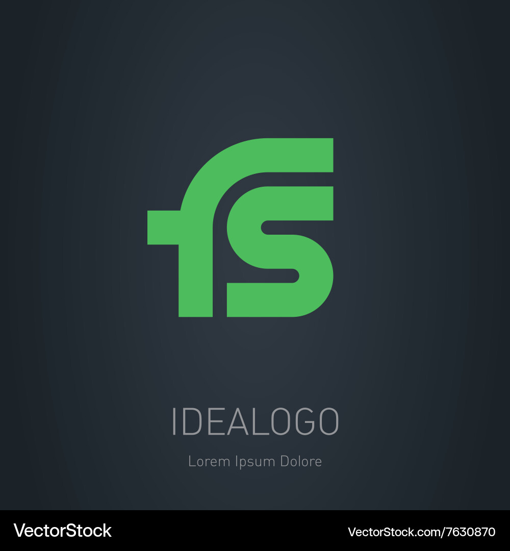 Fs initial logo monogram logotype Royalty Free Vector Image