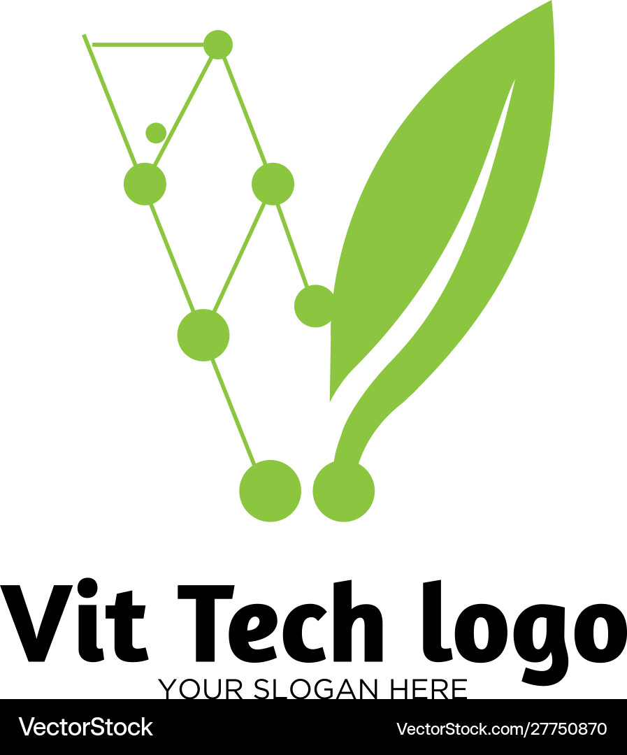 Green tech natural logo designs Royalty Free Vector Image