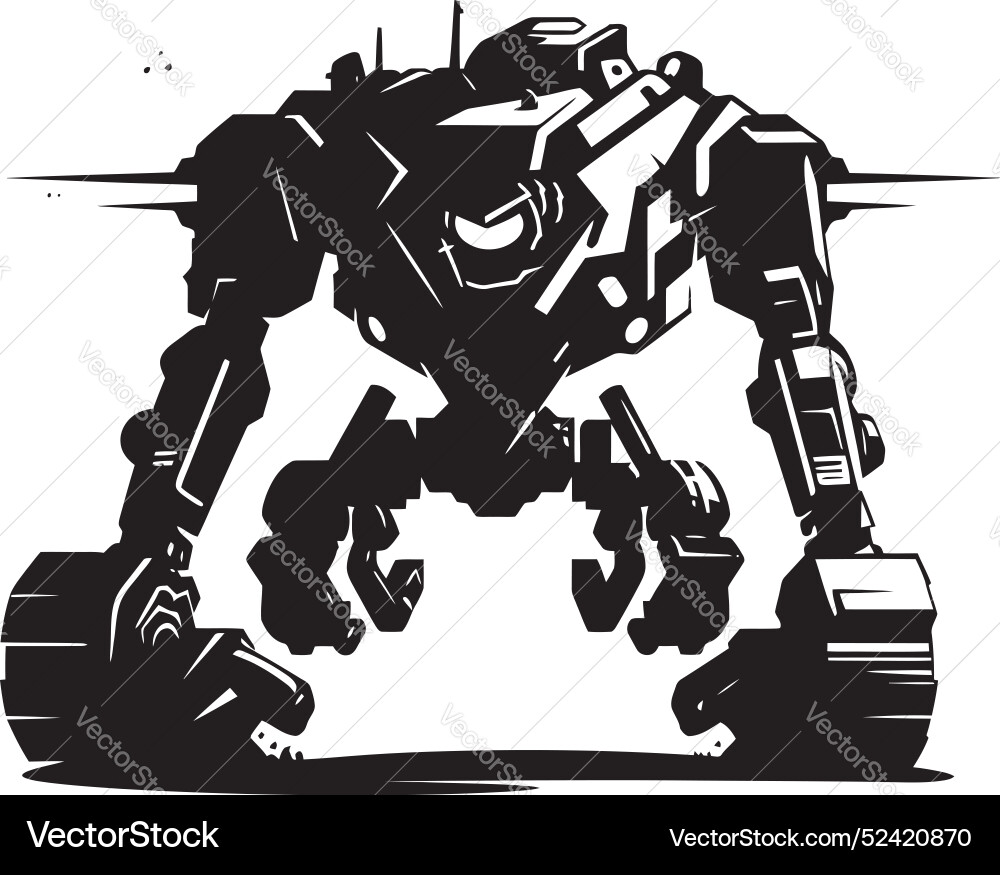 Iron crusader war emblem icon combat vanguard Vector Image