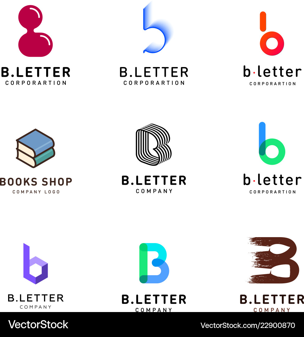 Letter b logo design template Royalty Free Vector Image