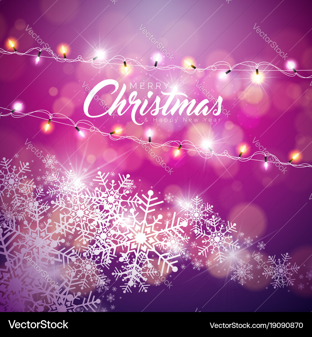 Merry christmas on shiny Royalty Free Vector Image