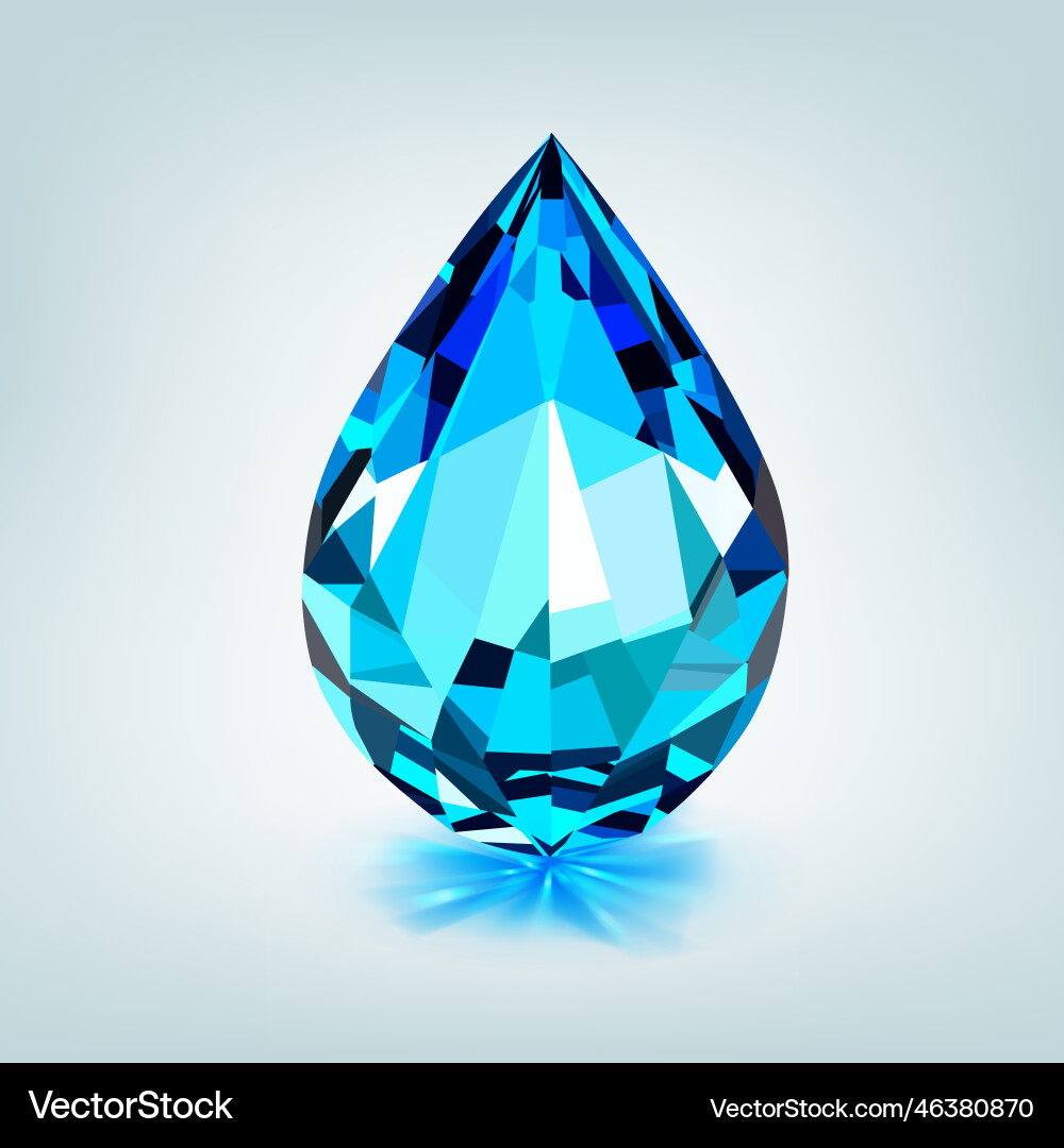 One big crystal drop Royalty Free Vector Image