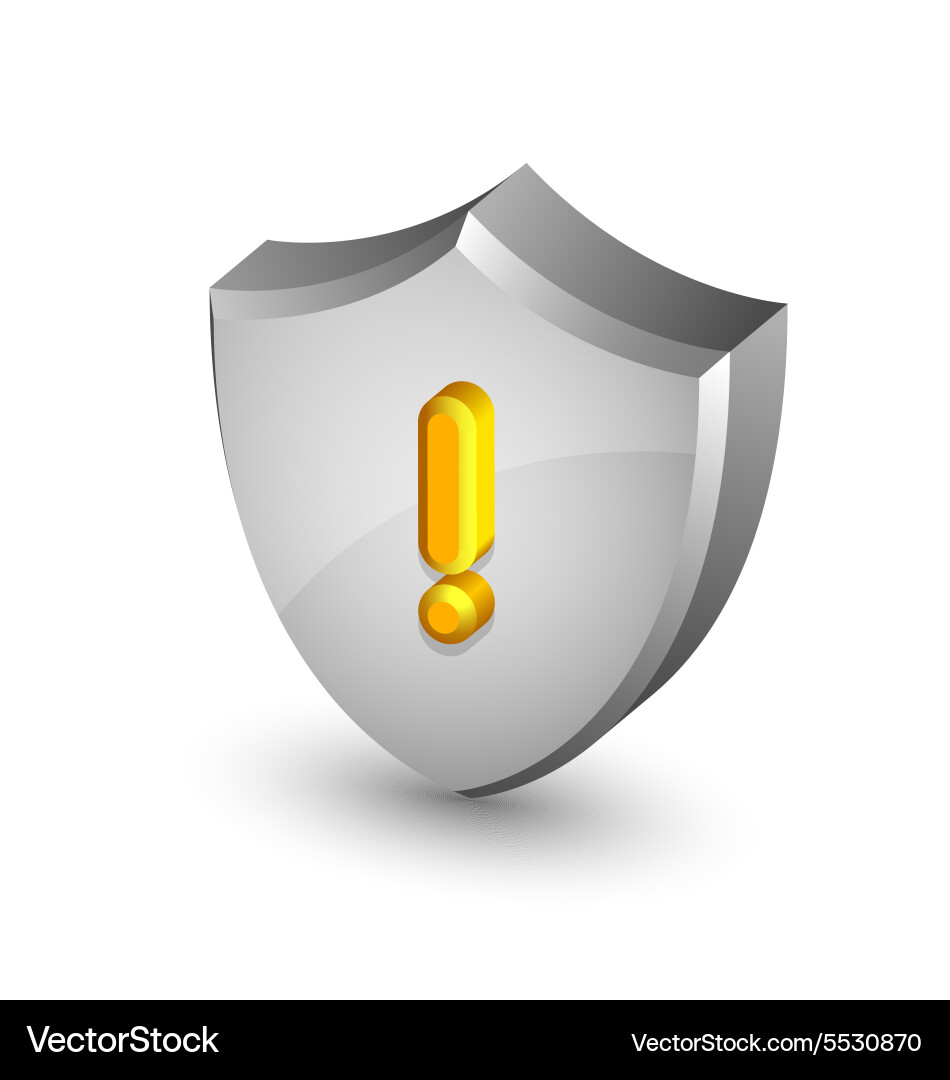 Security alert shield Royalty Free Vector Image
