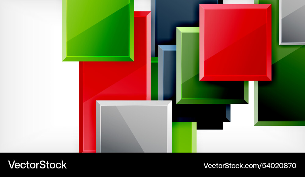 Square shape color abstract geometry Royalty Free Vector