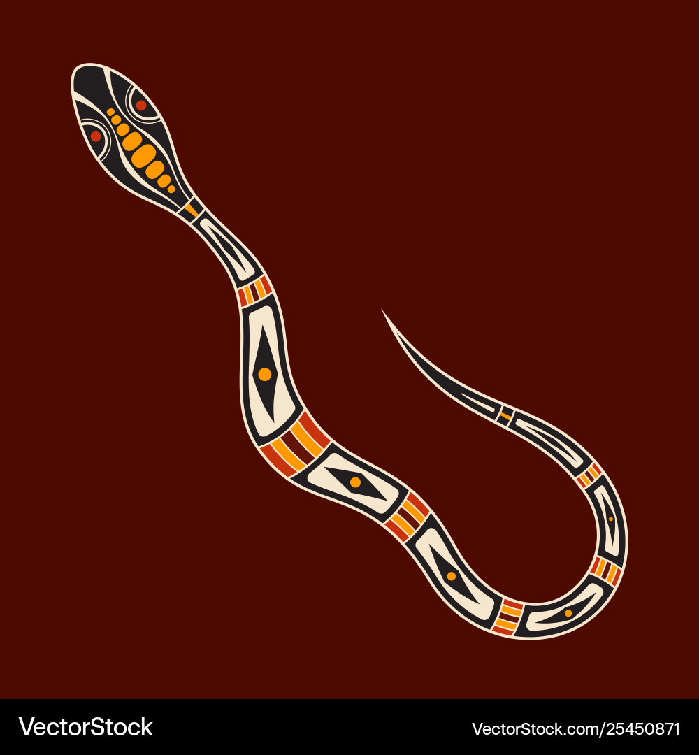 Aboriginal Snake Art Royalty Free Vector Image