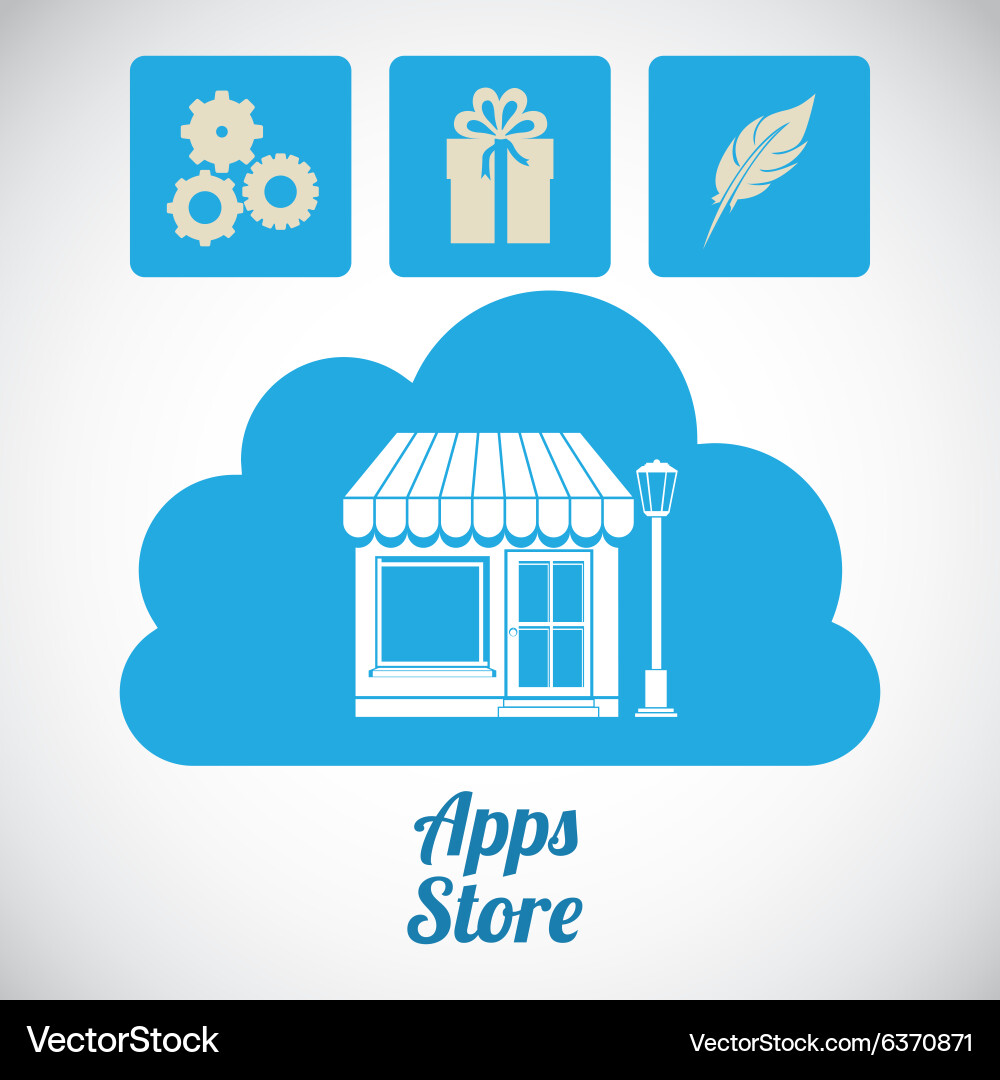 Apps store Royalty Free Vector Image - VectorStock