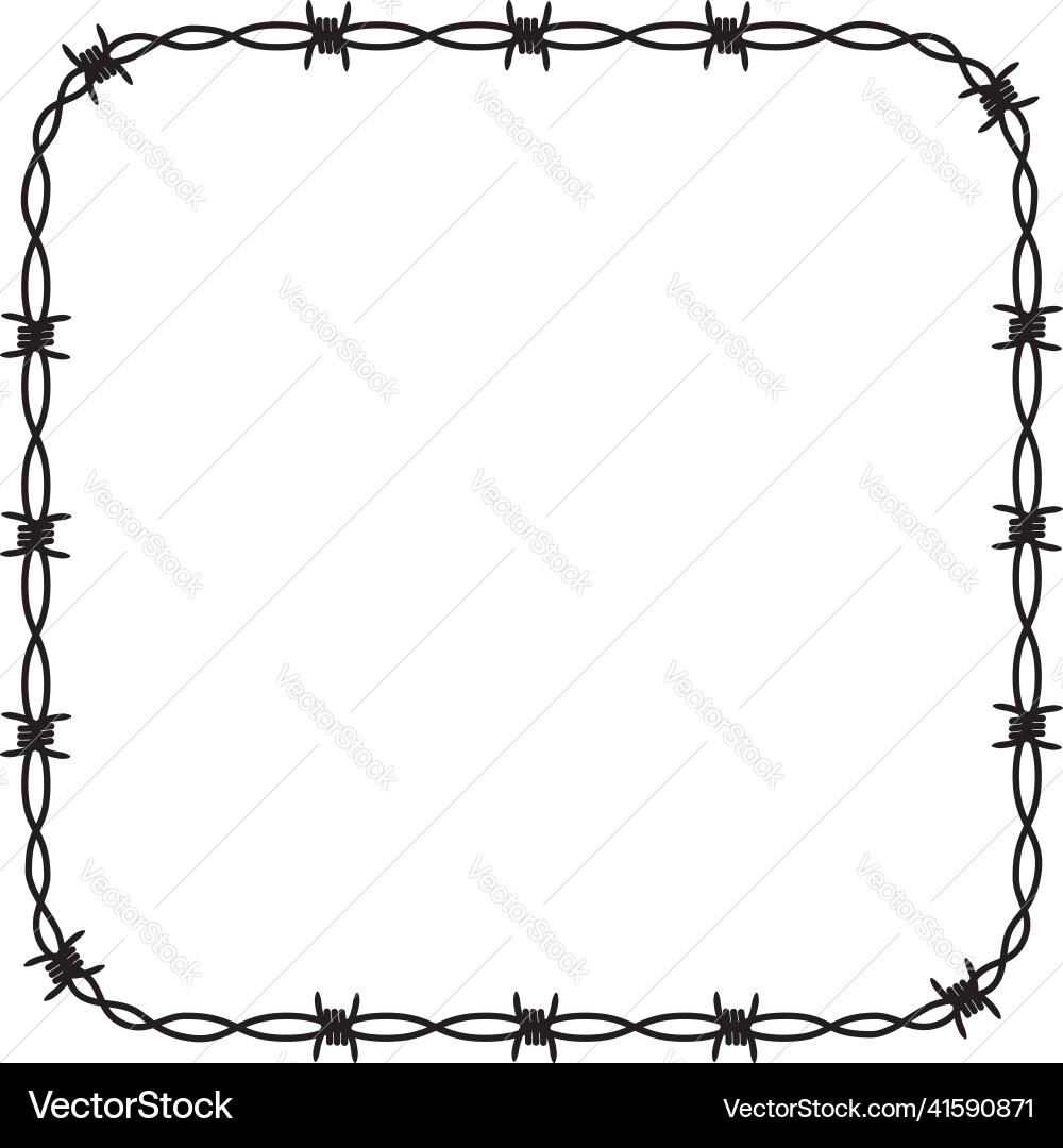 Barbed Wire Border Royalty Free Vector Image - VectorStock
