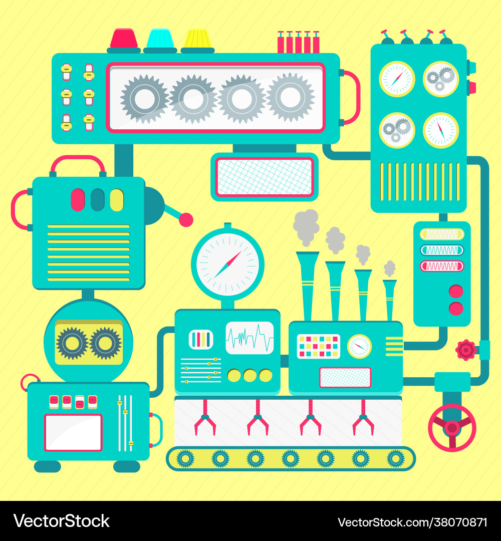 Cute machine Royalty Free Vector Image - VectorStock