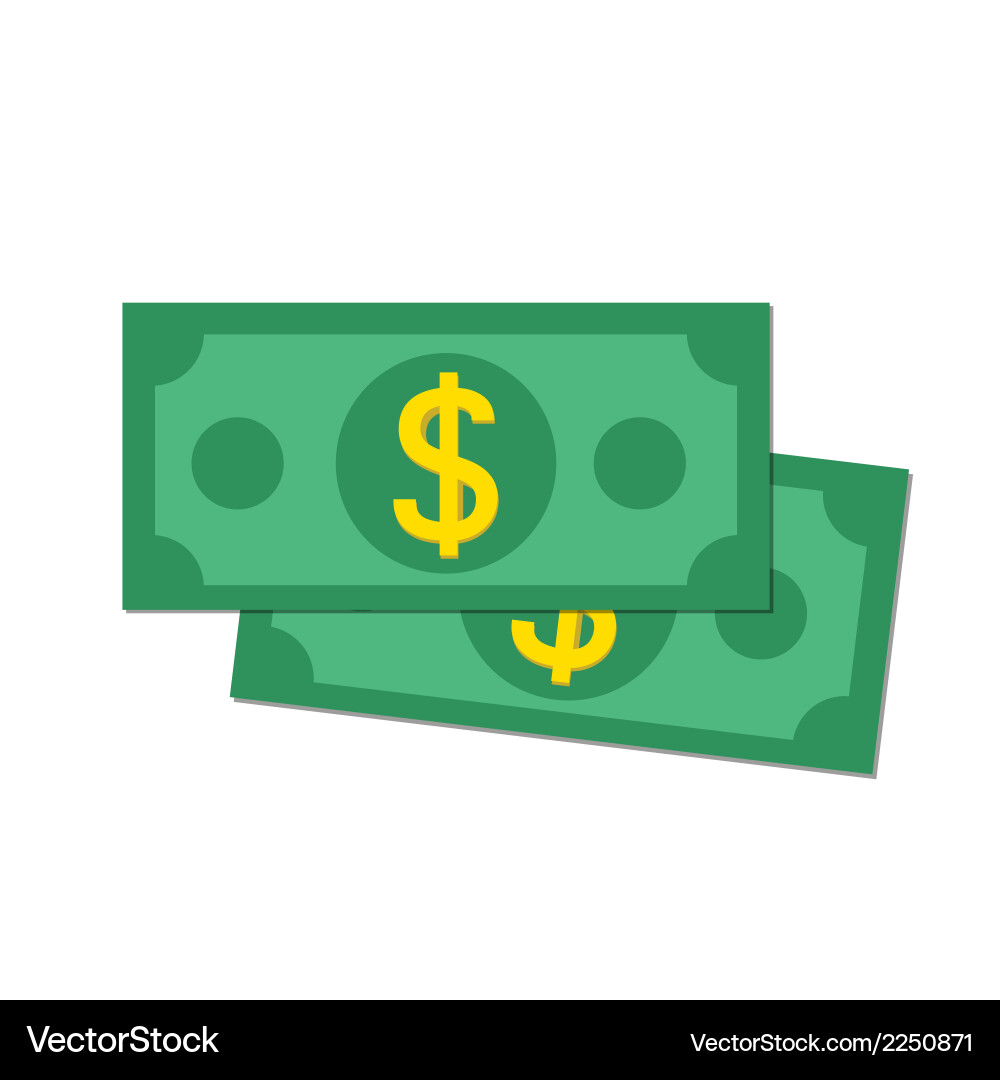 Flat money Royalty Free Vector Image - VectorStock