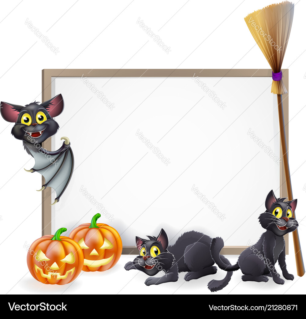 Halloween sign background Royalty Free Vector Image