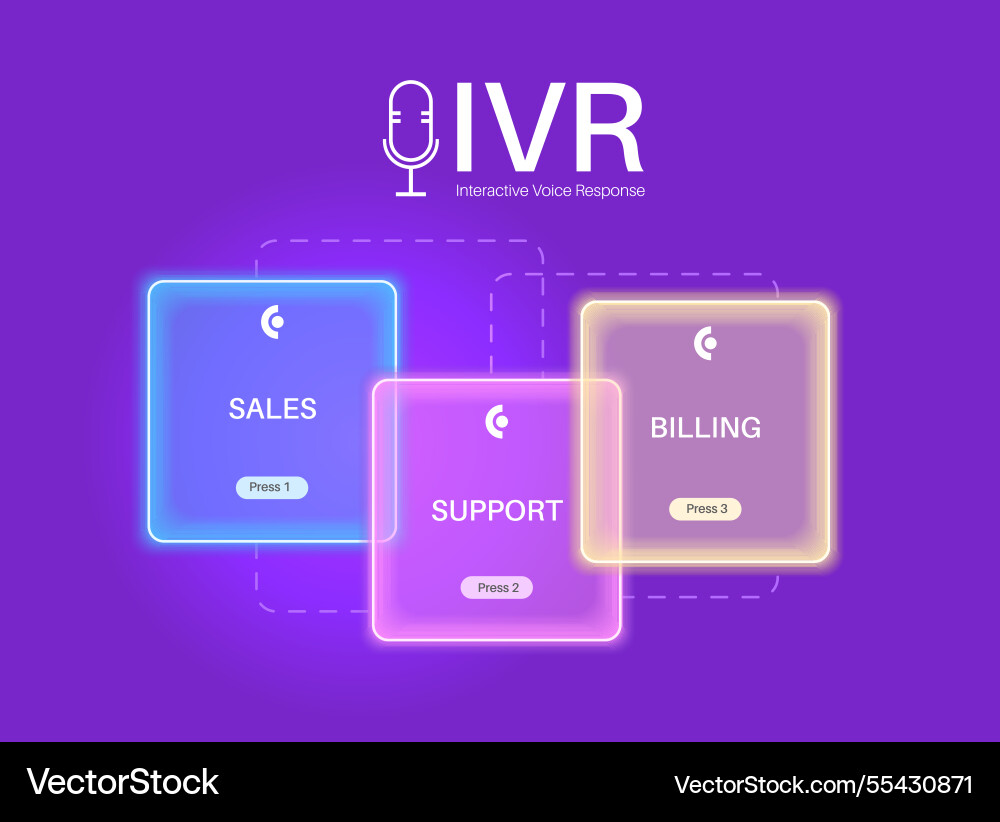 Interactive voice response Royalty Free Vector Image