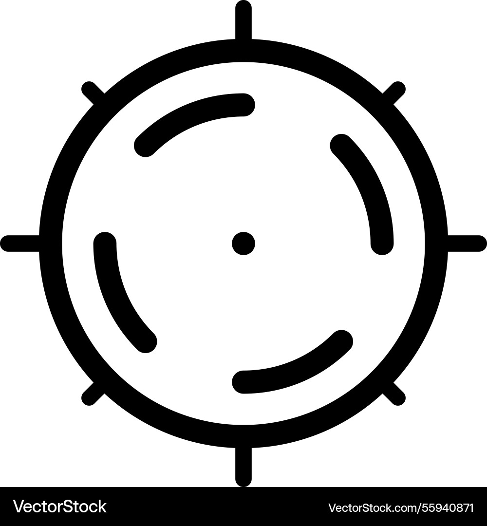 Minimalist icon depicting a target Royalty Free Vector Image