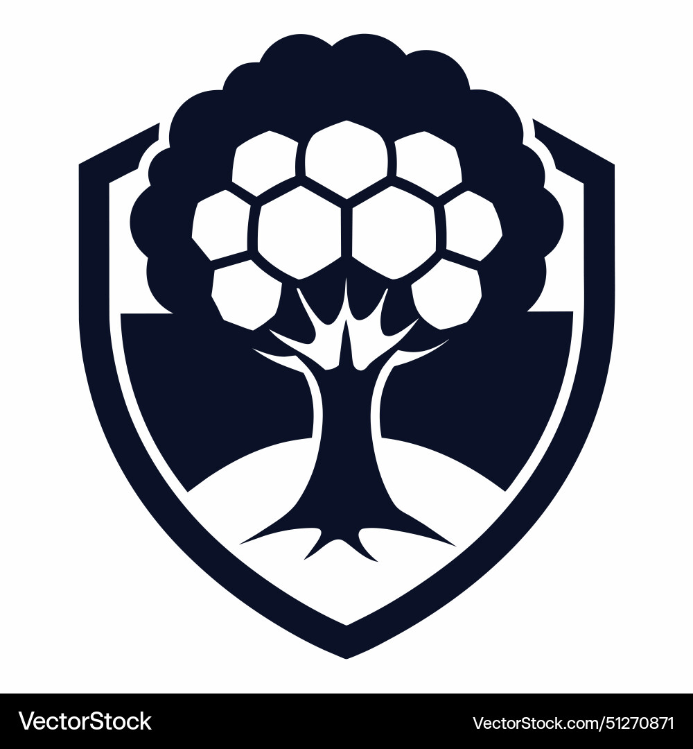 Oak-soccer-logo-duotone Royalty Free Vector Image