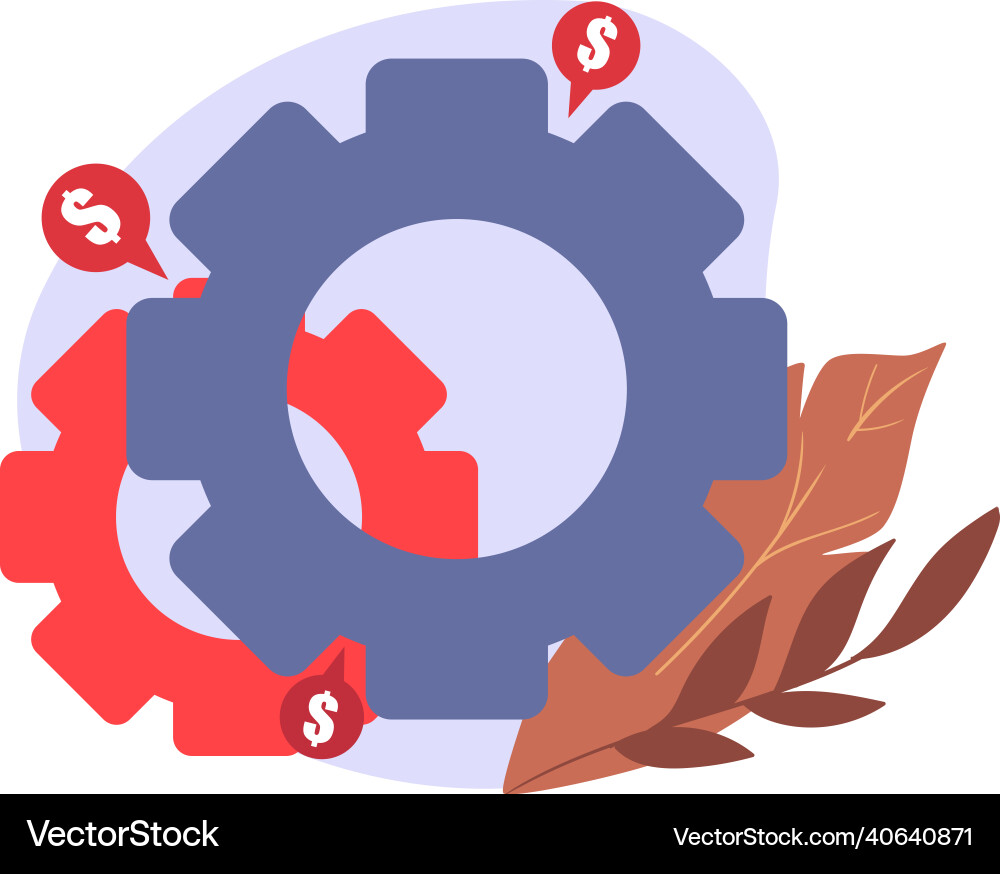 Process of optimization banking and business Vector Image