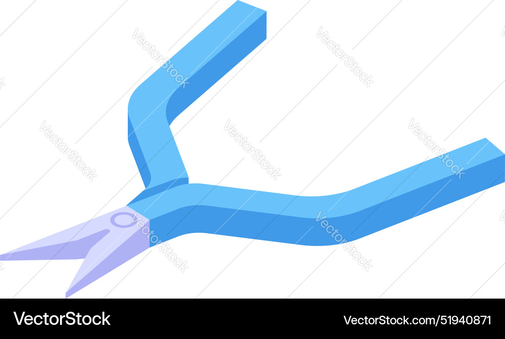 Professional nail nippers isometric icon showing Vector Image