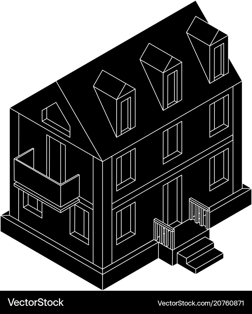 Isometric Drawing Of A House