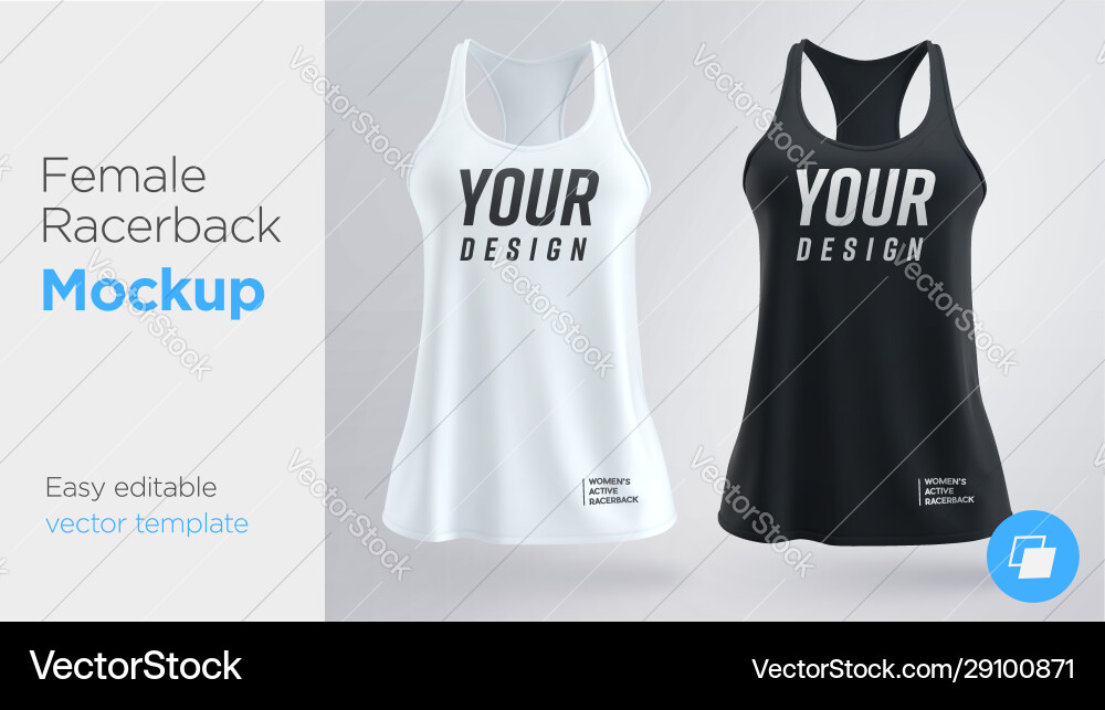 White and Black Sleeveless Tank Top Royalty Free Vector