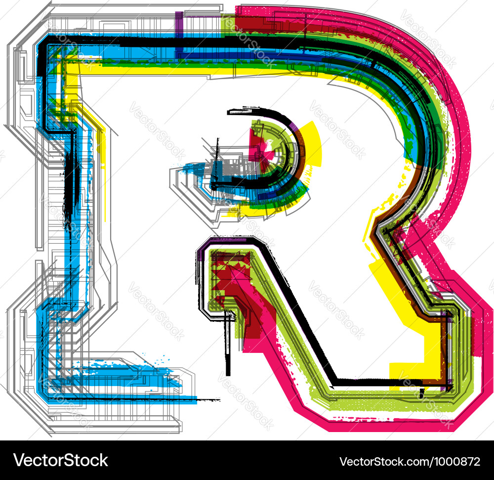 Complex Typography Layout Royalty Free Vector Image