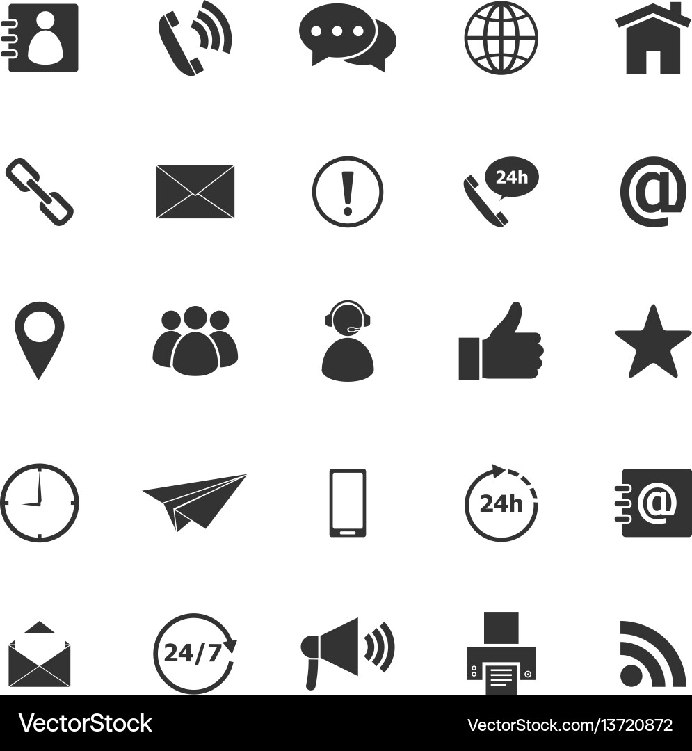 Contact Icons - Communication Royalty Free Vector Image