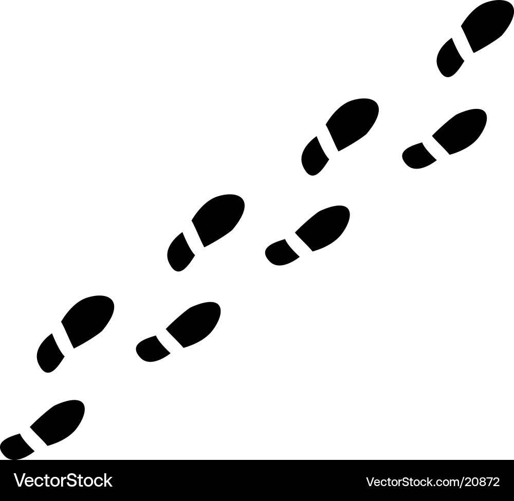 Footprints in Mud Royalty Free Vector Image - VectorStock