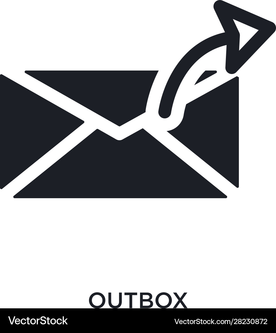 Outbox isolated icon simple element from message Vector Image